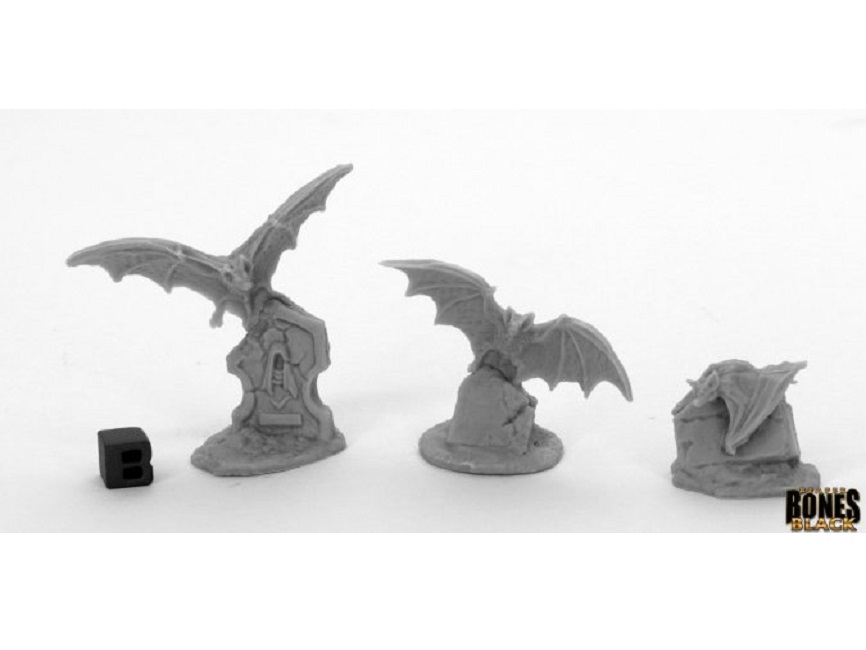 Reaper Bones Black 44040 Giant Bats (3) - snmstuff.co.uk