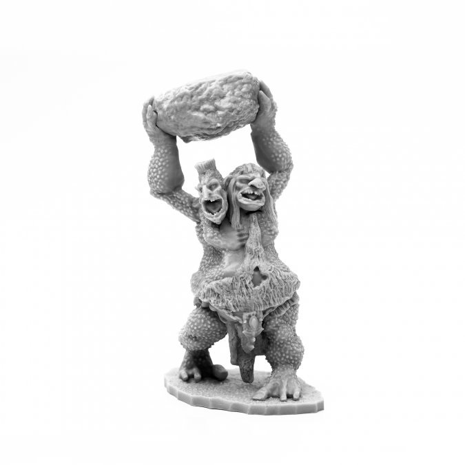 Reaper Bones Black 44120 Two Headed Troll - snmstuff.co.uk