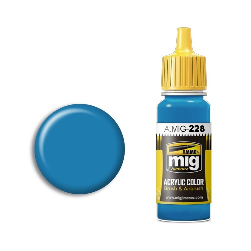 Mig Ammo Acrylic Paint - A.MIG-0228 FS 35164 Intermediate Blue (ANA 608 ...