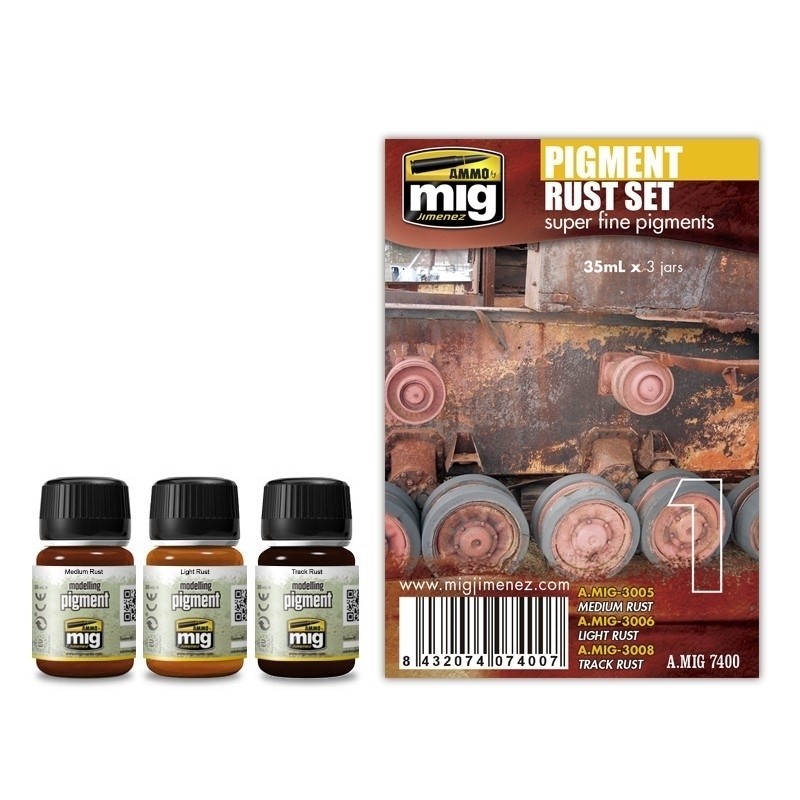 Mig Ammo Weathering Set - Pigment Rust Set - snmstuff.co.uk