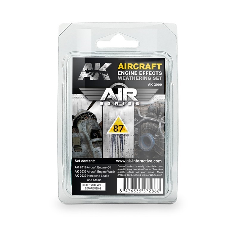 AK Interactive - Aircraft Engine Effects Weathering Set - snmstuff.co.uk