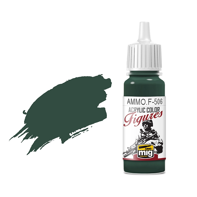 Mig Ammo Figure Paints F-506 Medium Russian Green FS-34092 - snmstuff.co.uk