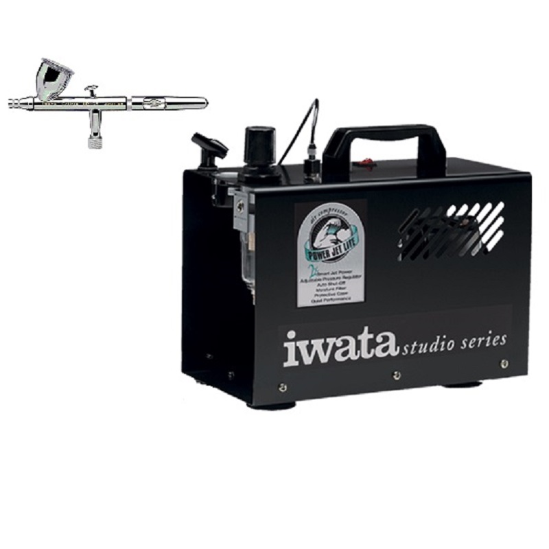 Iwata Power Jet Lite and Eclipse CS Airbrush Bundle - snmstuff.co.uk