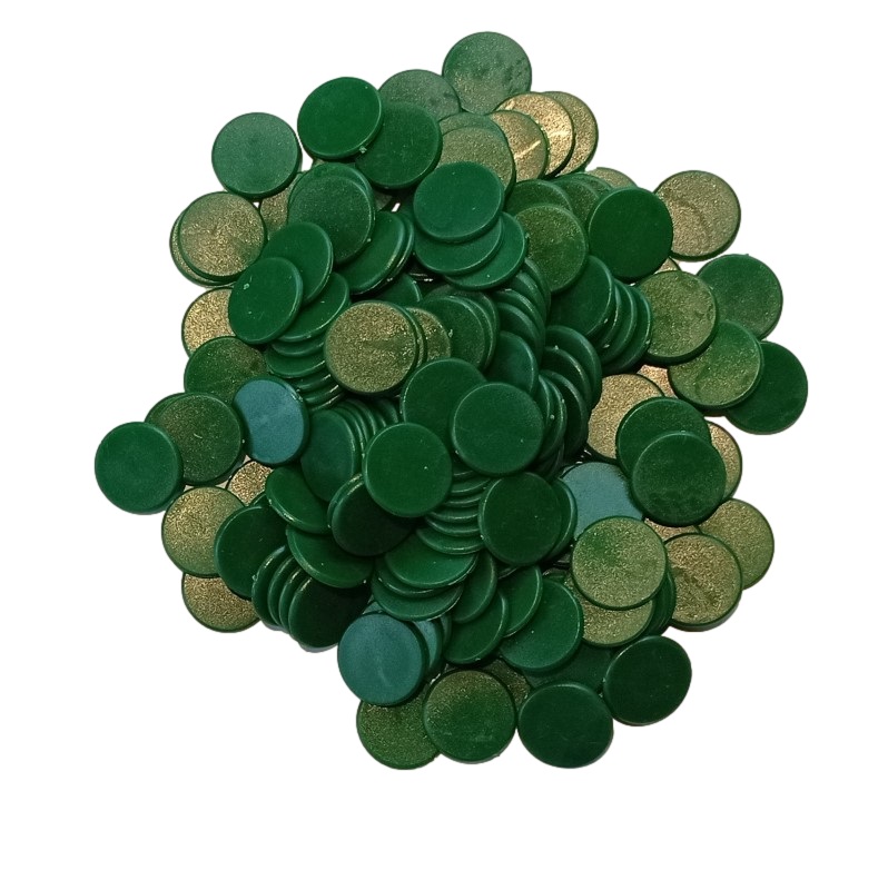 16mm Counters - 50g Pack - Dark Green - snmstuff.co.uk