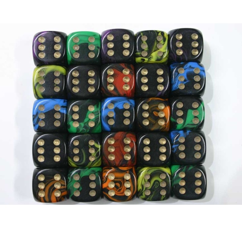 15mm Oblivion Spot Dice - Pack of 25 Assorted Colours - snmstuff.co.uk