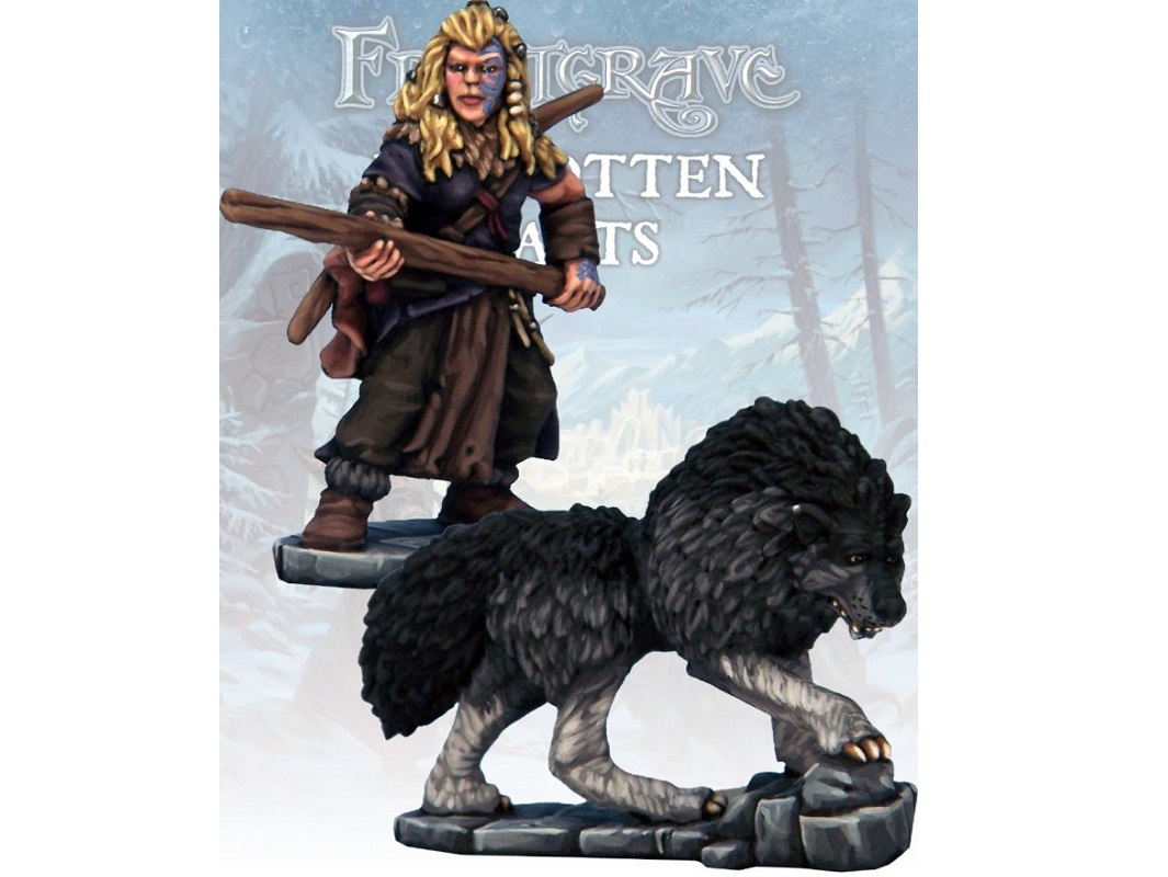 Frostgrave Barbarian Tracker and War Hound - snmstuff.co.uk