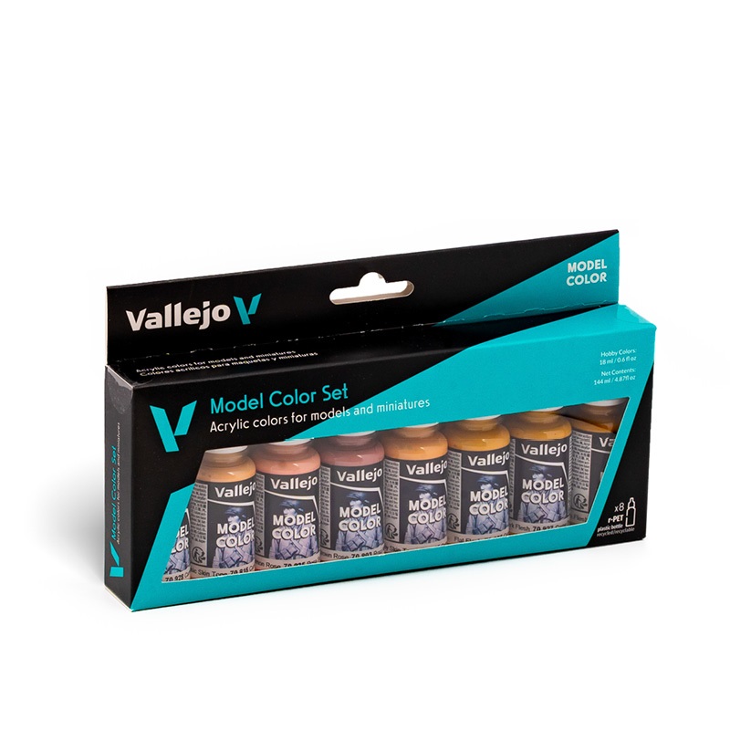 Vallejo Model Color Set 8 - Face & Skintones - snmstuff.co.uk