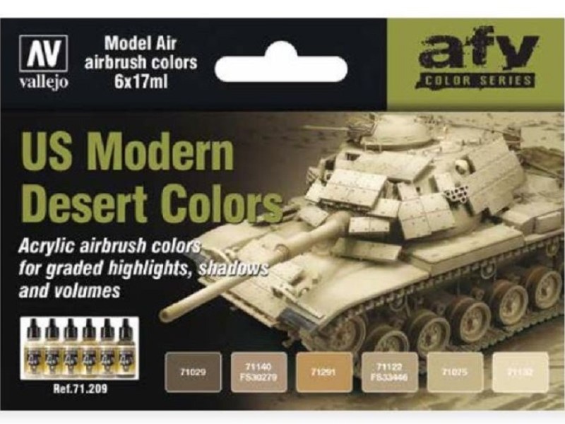 Vallejo Model Air Set - US Modern Desert Colors - snmstuff.co.uk