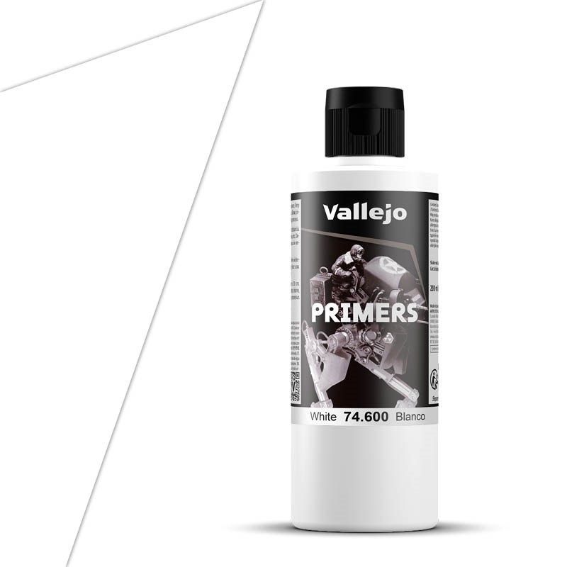 Vallejo Acrylic Primer - White 200ml - snmstuff.co.uk